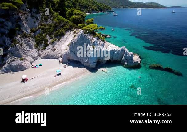 Best beaches of Greece. Sporades. Beautiful Skopelos island - Hovolos ...