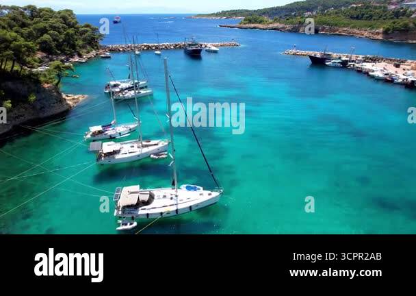 Idyllic Greek islands - Alonissos, Sporades. Charming village Votsi ...
