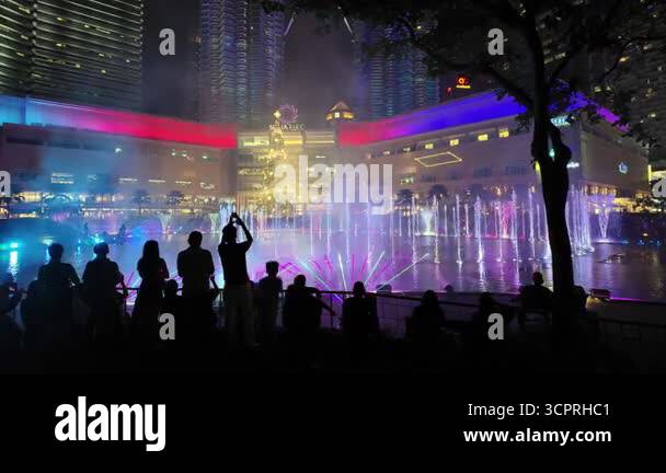 Bukit Bintang, Kuala Lumpur, Malaysia - Dec 14 2024: KLCC lights up the ...