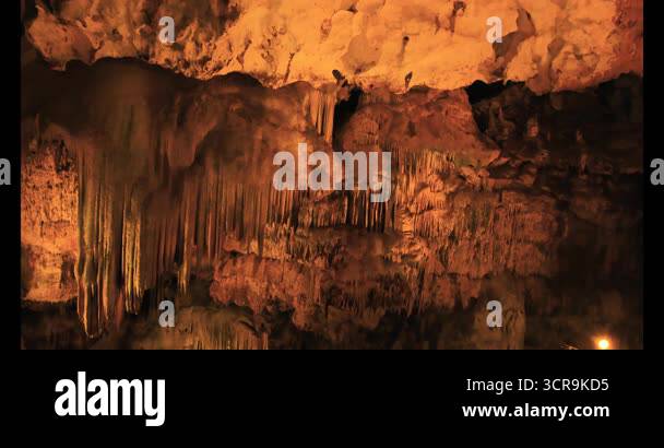 4K video showcasing the mesmerizing stalactites and rock formations ...