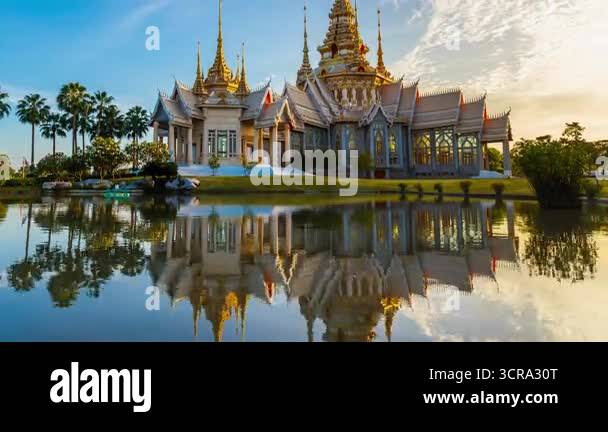 Timelapse of Wat Non Kum or Wat Luang Pho To in Sikhio District, Nakhon ...
