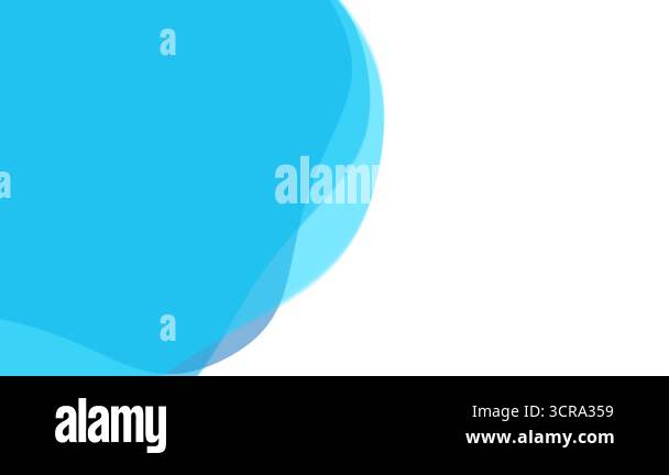 This abstract fluid animation background features smooth blue waves and ...