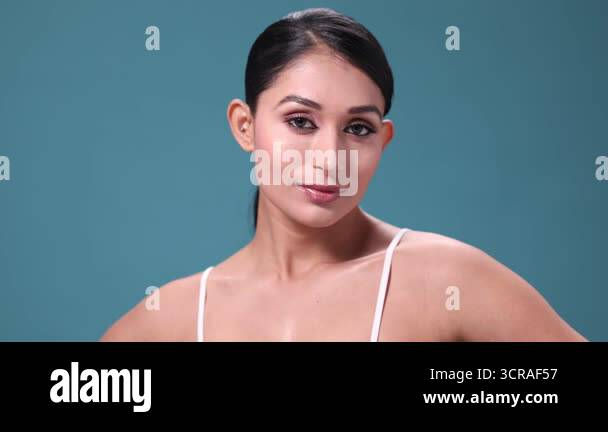 An attractive girl with beautiful long dark hair, radiating elegance ...