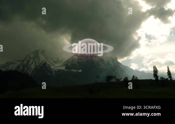 Meteorite Impact Explosion on Mountain Peak Stock Video Footage - Alamy
