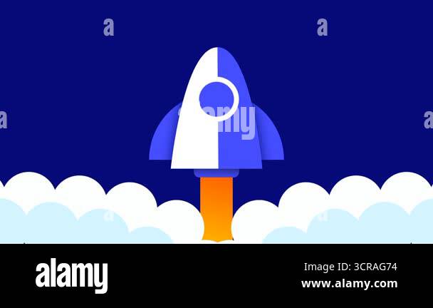 A rocket launch represents rapid financial growth, symbolizing ...
