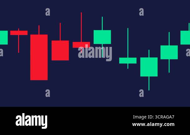 The candlestick chart highlights the ups and downs of trading ...