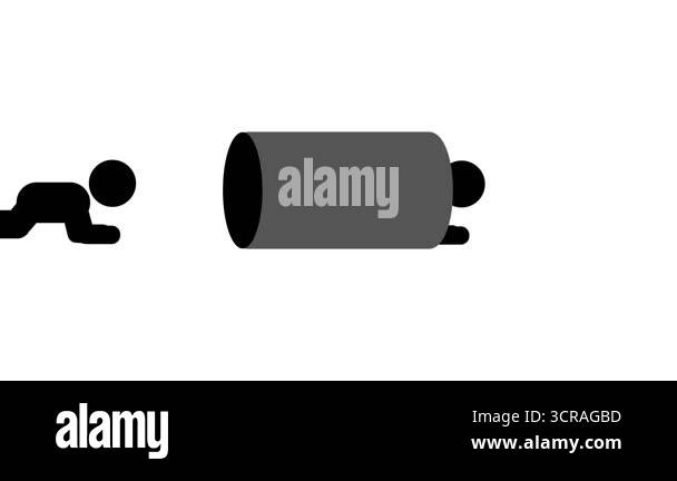 An infant crawling faces a cylindrical obstacle, symbolizing challenges ...