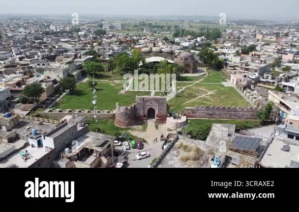 Aerial view from height of Rawat Fort Pakistan highlighting historic ...