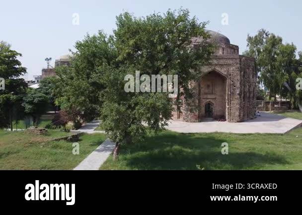 Cinematic slow moving view of Rawat Fort Pakistan highlighting ancient ...