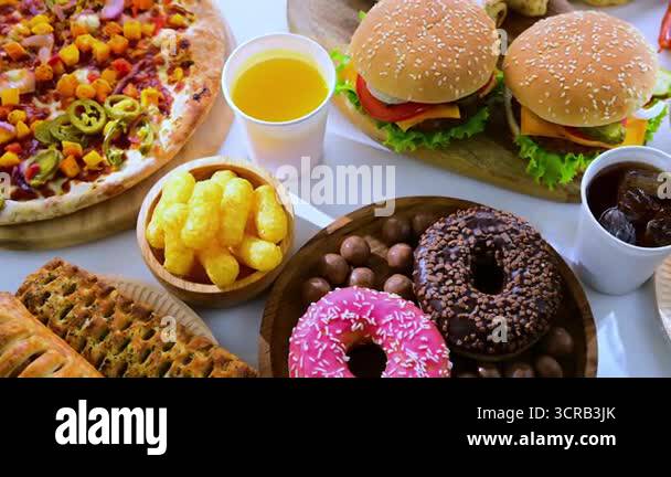Junk food burger doughnut Stock Videos & Footage - HD and 4K Video ...