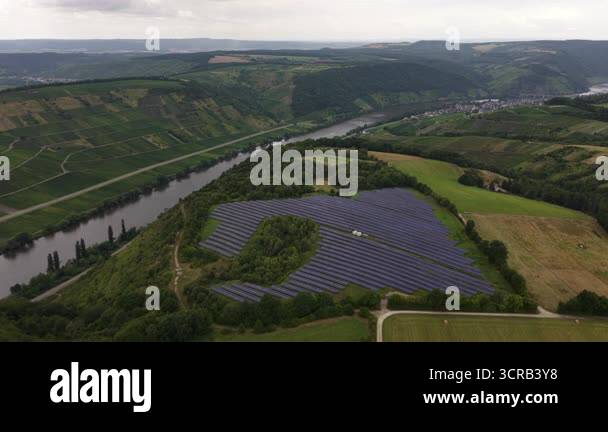solar panels in the German Eifel region. Clean renewable energy from ...