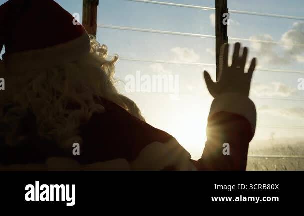 Santa Claus Saying Hello To Last Christmas Stock Video Footage - Alamy