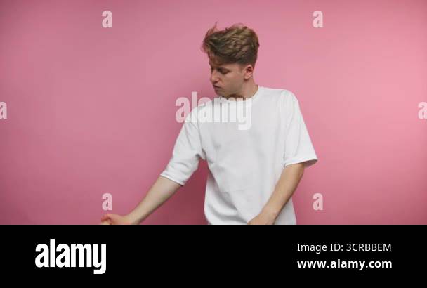 A young man showcases his creativity through rhythmic and lively hand ...