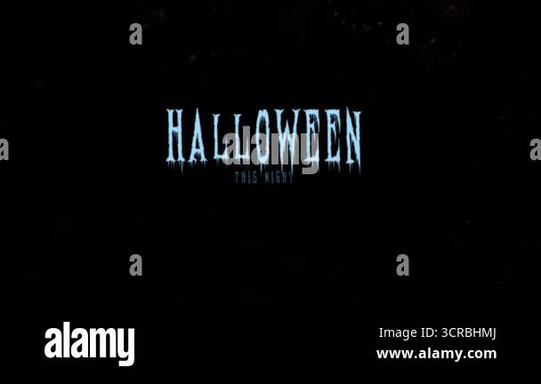 Creepy Halloween This Night Horror Title Animation Stock Video Footage ...