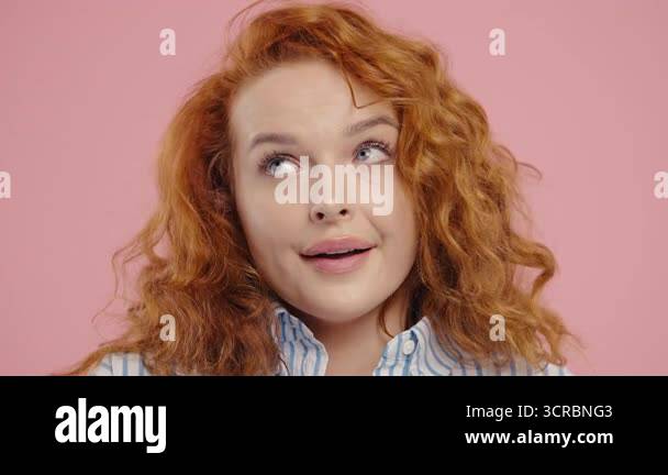 Bored Upset Woman Sighs, Rolling Eyes On pink. Offended Lady, Come On ...