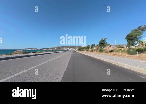 Mountain road scenery.Coastal road curve.Empty winding road High ...