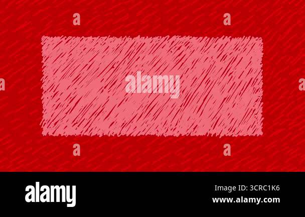 This is a motion graphic animation of a wiggly hand drawn red grungy ...