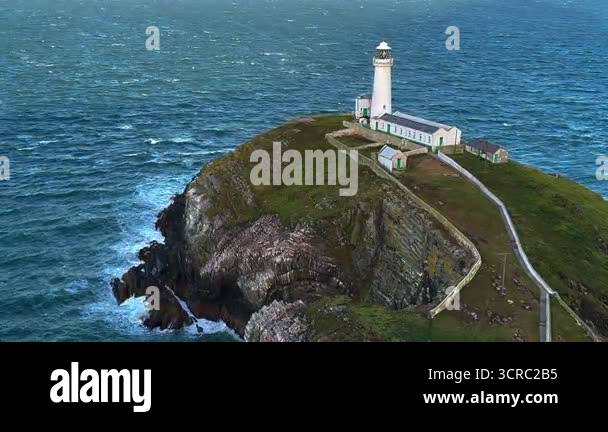 South Stack Lighthouse on the island of Anglesey in north Wales in the ...