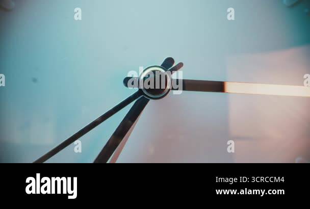 Close Up of Moving Clock Hands Showing Precise Time on Wall Clock with ...