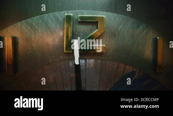 Vintage Decorative Wall Clock with Golden Numbers on the Dial Showing ...