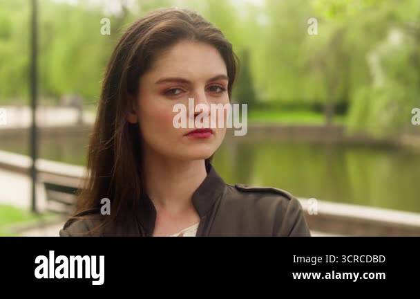 Caucasian woman shaking head refusal no displeased blame punishment ...