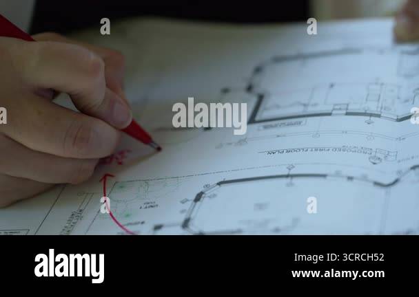 Architecture design project, architect designer engineer brainstorming ...