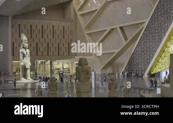 Giza, Egypt- July 26 2025: The Statue of Ramesses II in The Grand ...