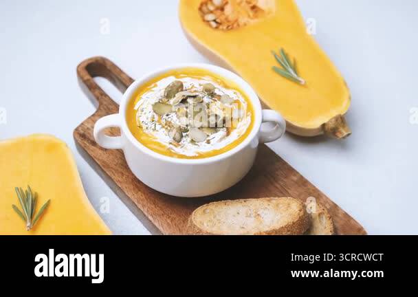 Smooth homemade butternut squash Stock Videos & Footage - HD and 4K ...