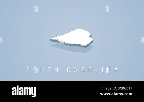 Minimalist animation showcasing south carolina map rotating, offering ...
