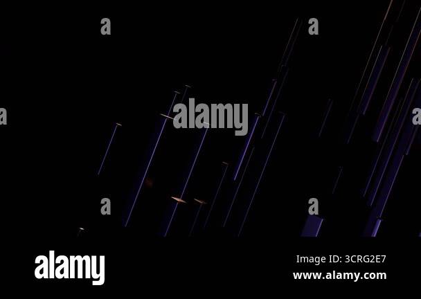 Dark Purple Rectangular Prisms Floating in Space a 4K Looping Animation ...