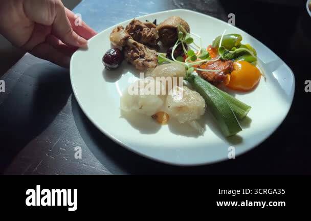 Variety of Steamed Chinese Dim Sum Food and Chopsticks. High quality 4k ...