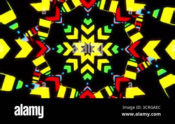 Neon Sign Trippy Endless Tunnel Yellow Stock Video Footage - Alamy