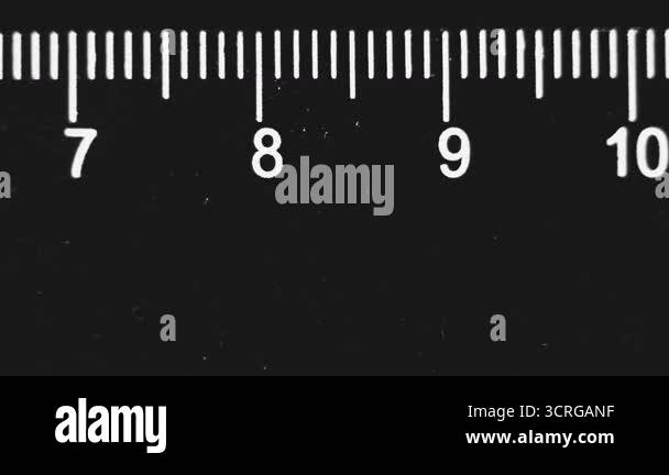 Ruler Scale Macro. Centimeters and Millimeters Measurement Stock Video ...
