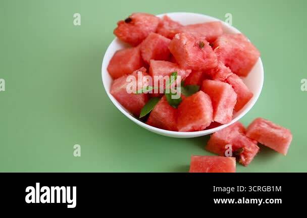 Bright red watermelon cubes Stock Videos & Footage - HD and 4K Video ...