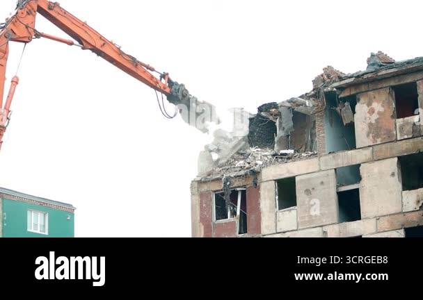 Hydraulic demolition crane dismantling Stock Videos & Footage - HD and ...