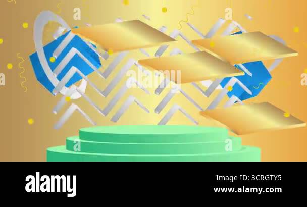 Mockup product display animation, cylinder pedestal podium. Stage ...