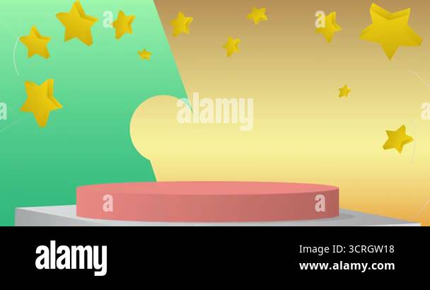 Mockup product display animation, cylinder pedestal podium. Stage ...