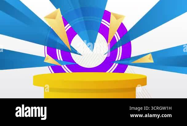 Mockup product display animation, cylinder pedestal podium. Stage ...