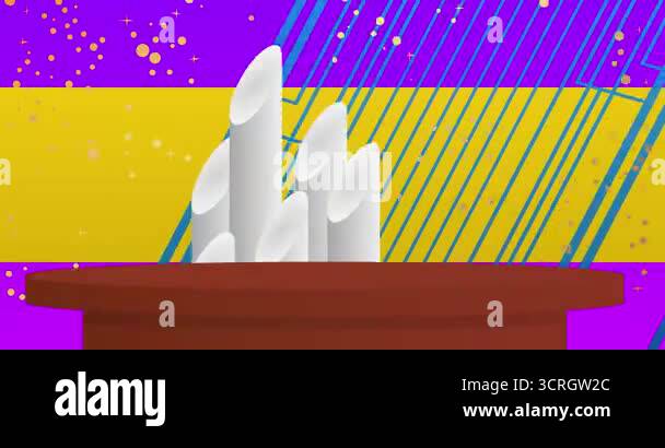 Mockup product display animation, cylinder pedestal podium. Stage ...