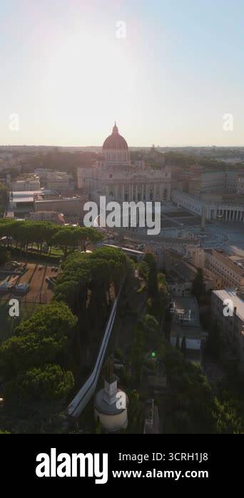 Stunning aerial footage beautifully captures iconic St. Peters Basilica ...