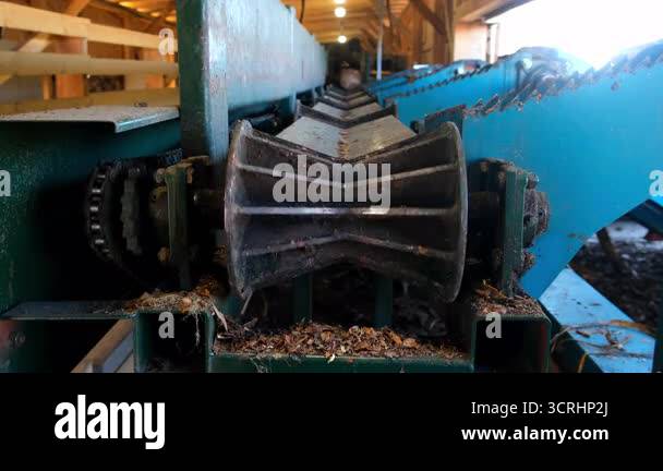 Metal moving conveyor transporter timber Stock Videos & Footage - HD ...