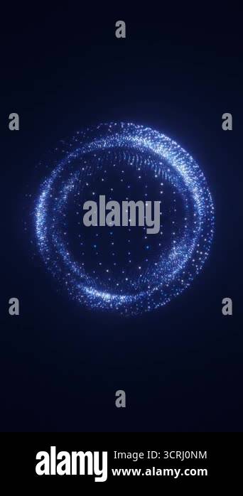 Abstract digital sphere, glowing particle globe with smooth motion, technology backgrounds in 4k ...