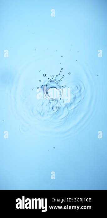 Super Slow Motion of Water Drop Falling Down in Extreme Detail. Filmed ...