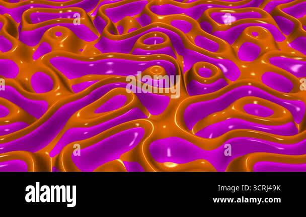 Elegant luminous orange and pink plasma animation, seamless looped ...