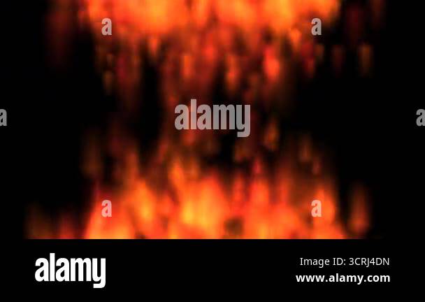 Blazing fire flames from above and below with glowing energy and ...