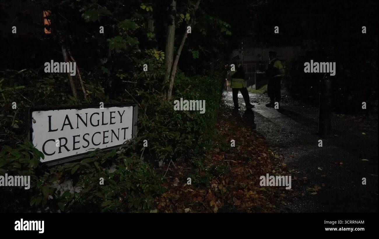 Crime scene in place outside house connected to Manchester terror ...