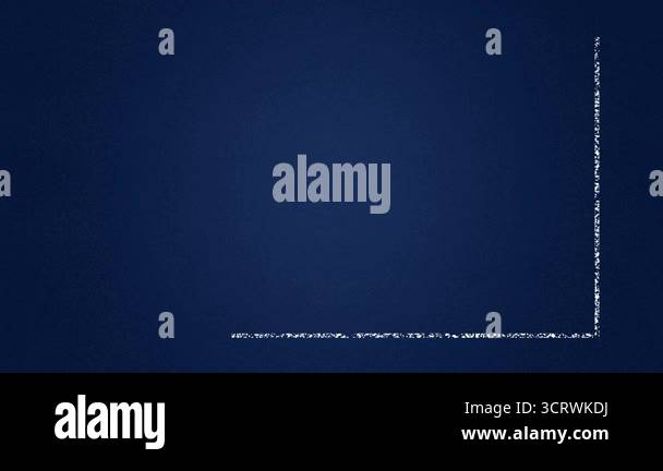 chalk border frame animation. rectangle frame marker with drawing ...