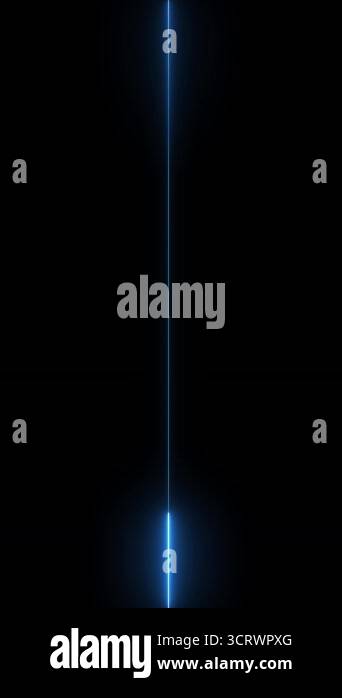 Glowing laser beam on a black background for tech or sci-fi. Straight ...