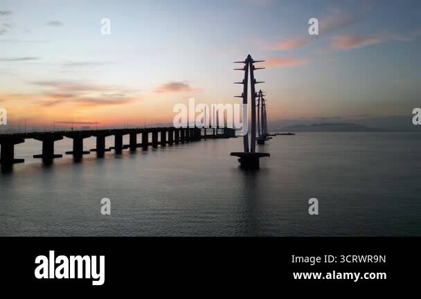 Gelugor, Penang, Malaysia - Jun 11 2024: Penang Bridge is seen in the ...