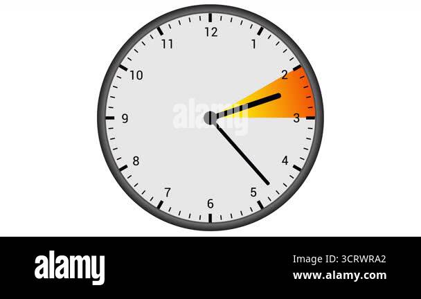 Set of two animated classic analog clocks for the time change from ...